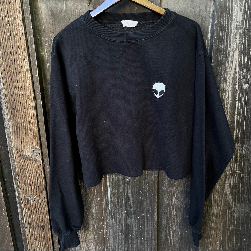Brandy Melville Nancy Alien Crew Sweatshirt - Gem